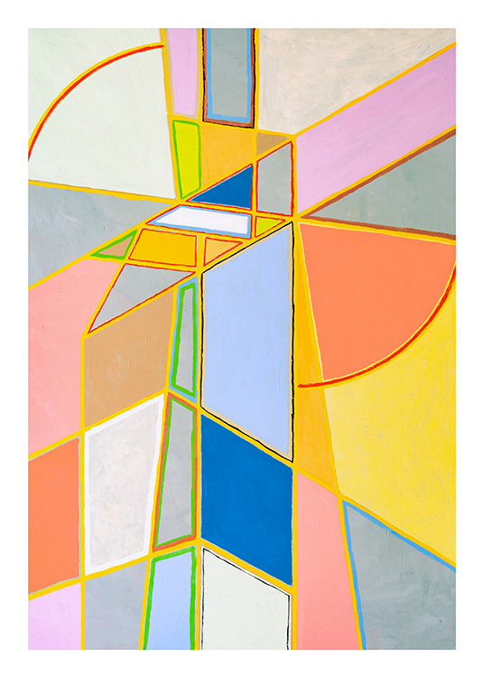 Color Block Painting No1 Poster - Colorful block shapes - desenio.com